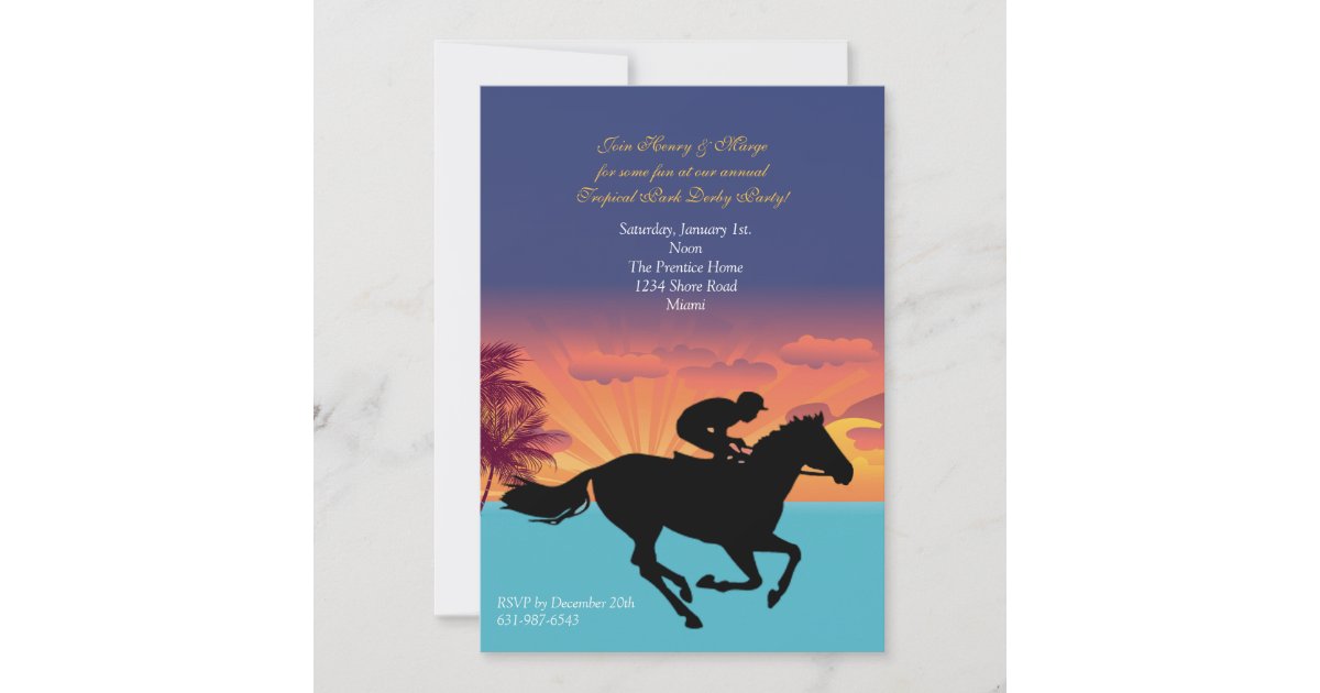 At the Races Invitation | Zazzle