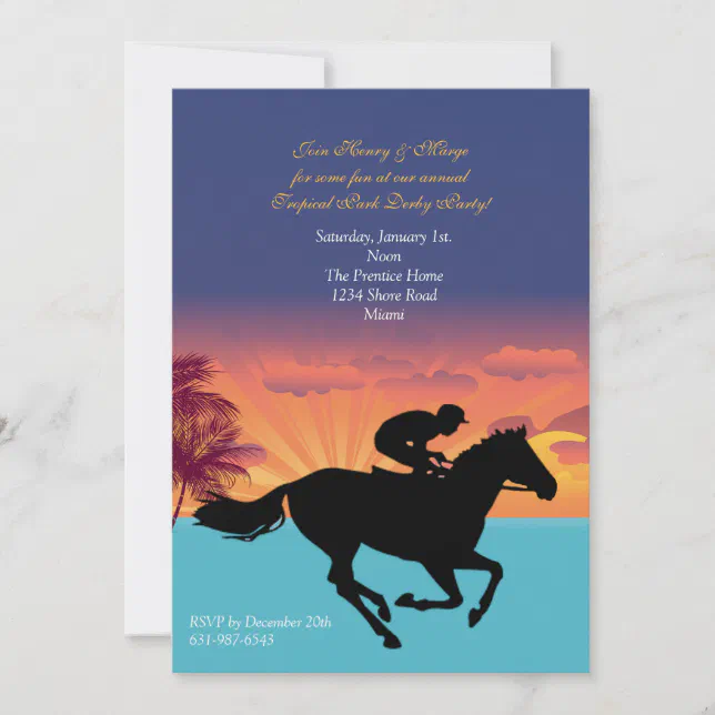 At the Races Invitation | Zazzle