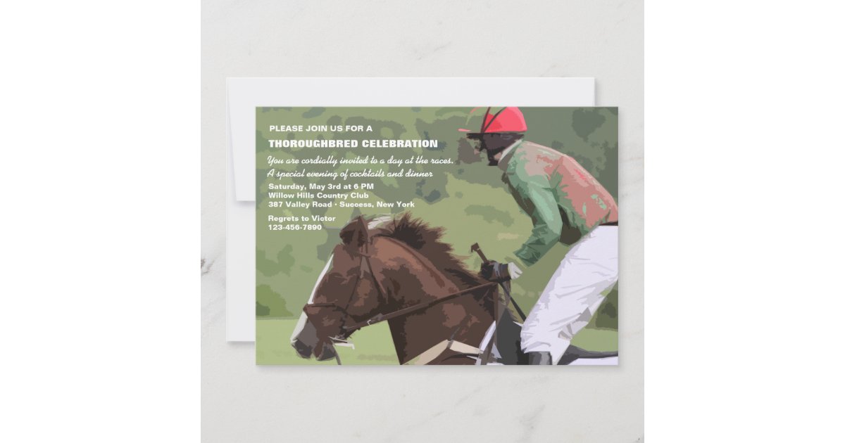 At the Races Invitation | Zazzle