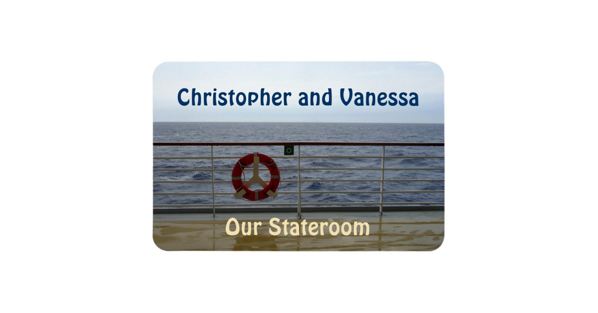 At the Railing Stateroom Door Marker Magnet | Zazzle