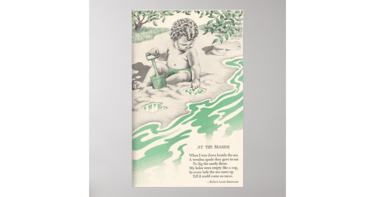 At the Seaside ~ Robert Louis Stevenson Poster | Zazzle