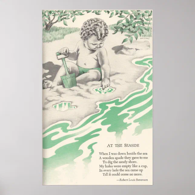 At the Seaside ~ Robert Louis Stevenson Poster | Zazzle