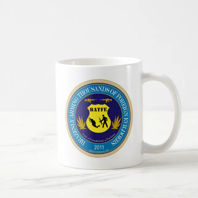 ATF / BATFE Spoof Logo Mug | Zazzle
