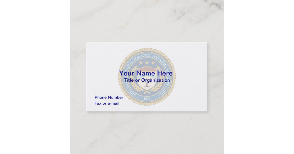 ATF Business Card | Zazzle
