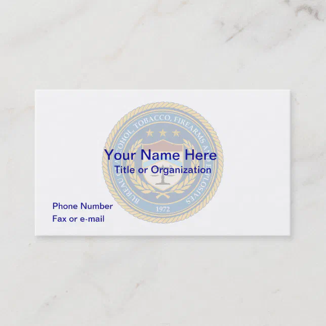 ATF Business Card | Zazzle