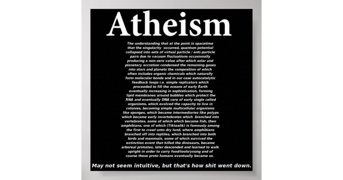 Atheism Poster | Zazzle
