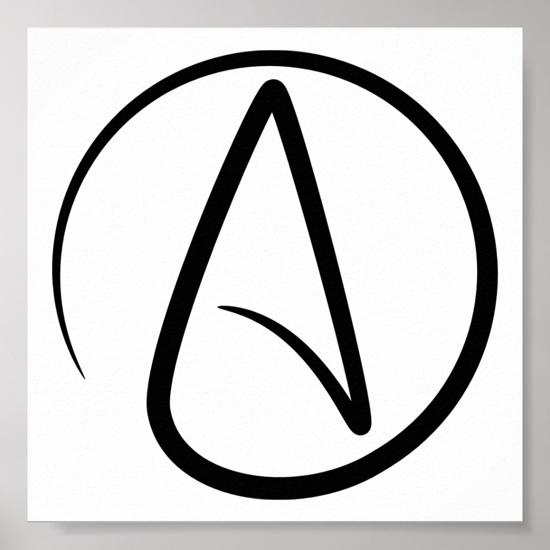 Atheism Symbol - Atheist Sign | Zazzle