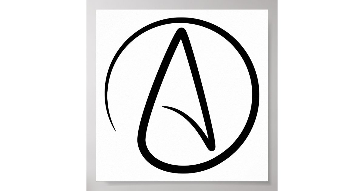 Atheism Symbol - Atheist Sign | Zazzle