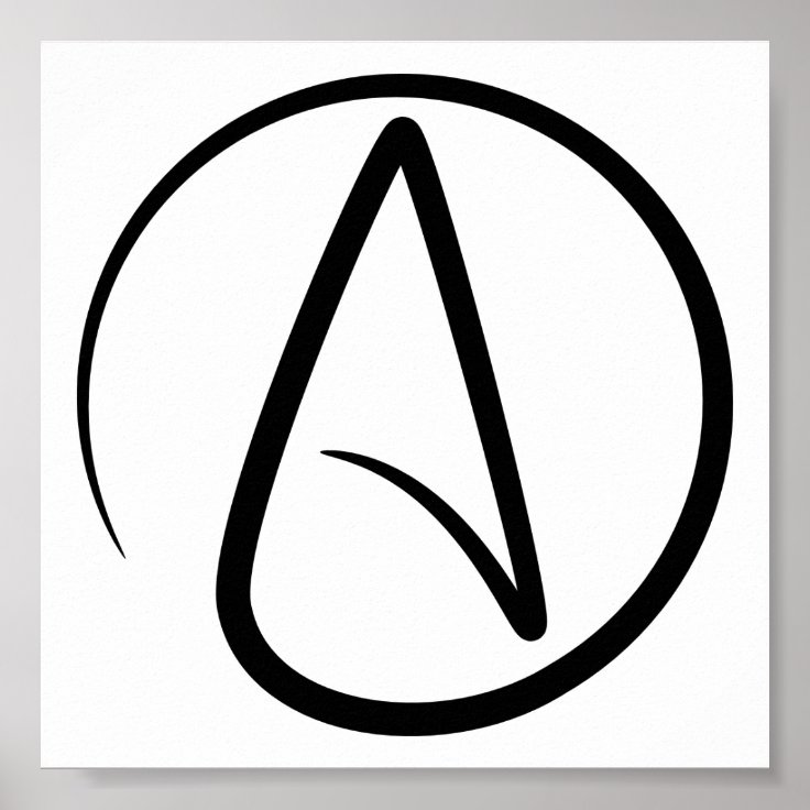 Atheism Symbol - Atheist Sign | Zazzle