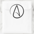 Atheism Symbol - Atheist Sign Classic Round Sticker | Zazzle