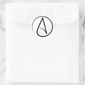 Atheism Symbol Classic Round Sticker | Zazzle