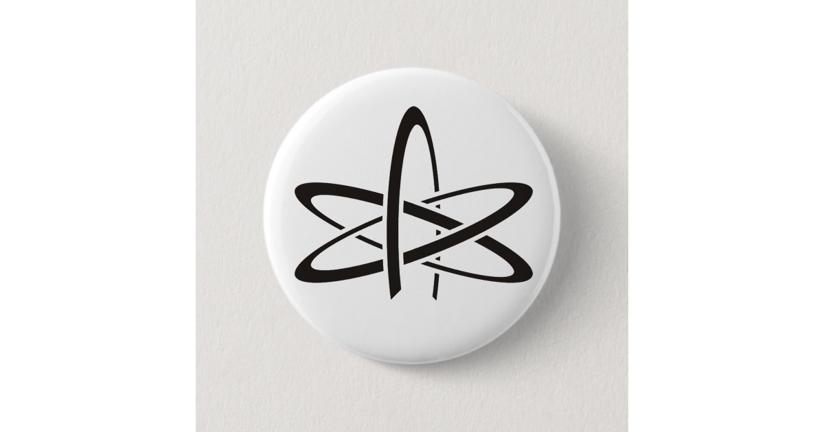 Atheist Atom Pinback Button | Zazzle