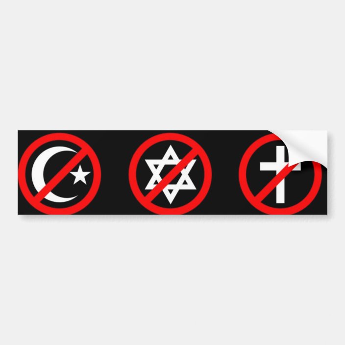 Atheist Bumper sticker | Zazzle.com