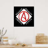 Atheist logo poster | Zazzle