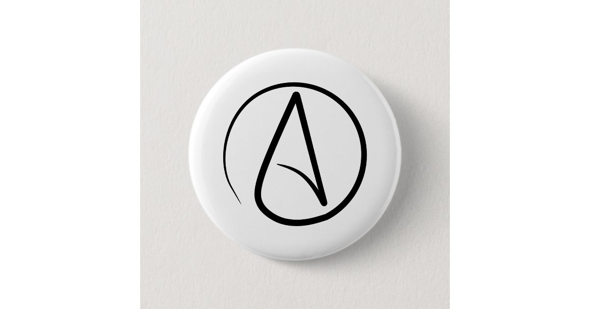 Atheist Symbol Pin | Zazzle