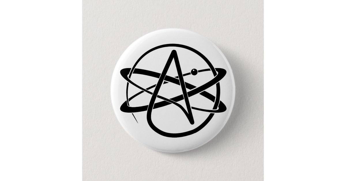 Atheist Symbol Pinback Button | Zazzle