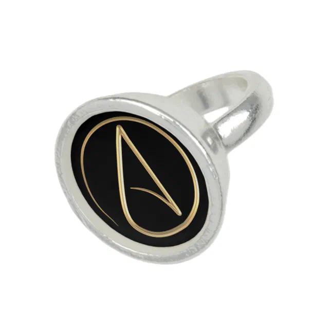 Atheist Symbol Ring | Zazzle