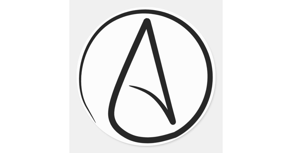 Atheist Symbol Stickers | Zazzle