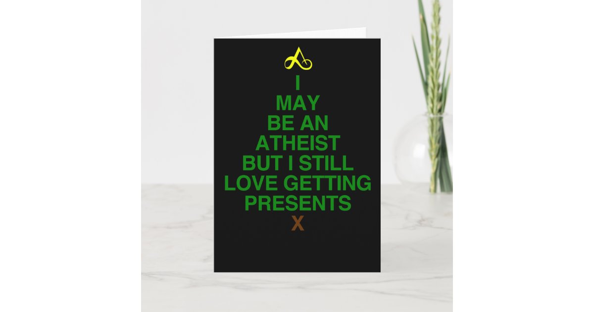 Atheist Xmas Tree Holiday Card | Zazzle