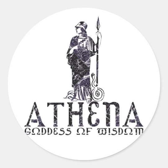Athena Classic Round Sticker | Zazzle.com
