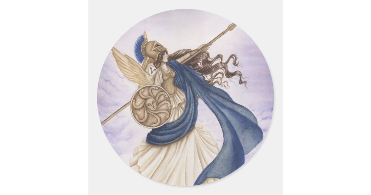 Athena Classic Round Sticker | Zazzle