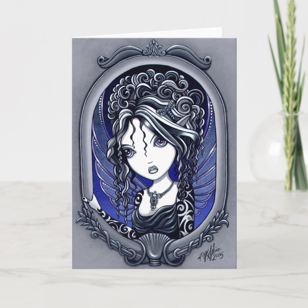 "Athena" Gothic Tattoo Fairy Art Card | Zazzle