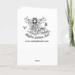 "Athena" Gothic Tattoo Fairy Art Card | Zazzle