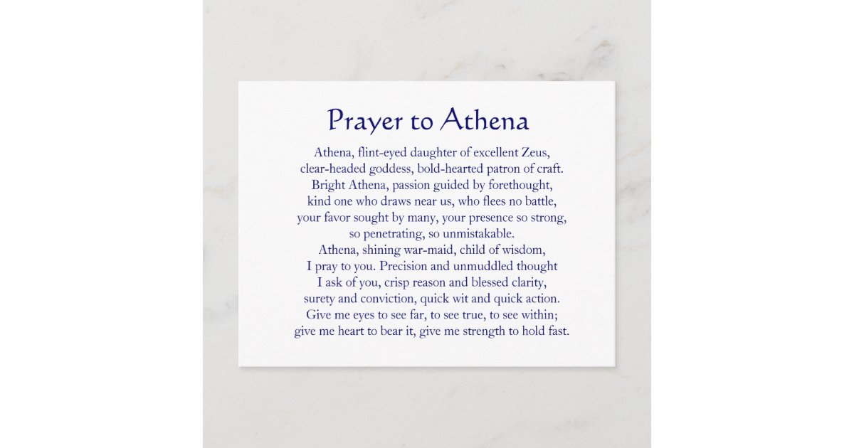 Athena Postcard | Zazzle