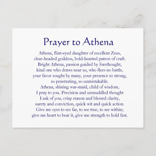 Athena Postcard | Zazzle