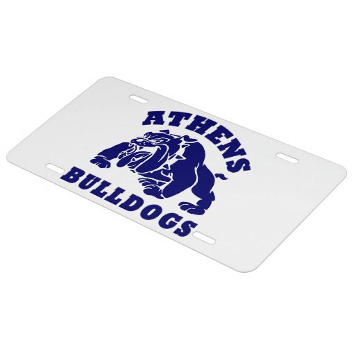 Athens Bulldogs license plate | Zazzle