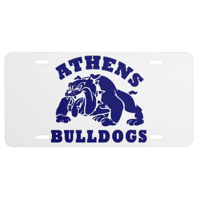 Athens Bulldogs license plate | Zazzle