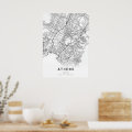 Athens City Cartography Map Poster | Zazzle