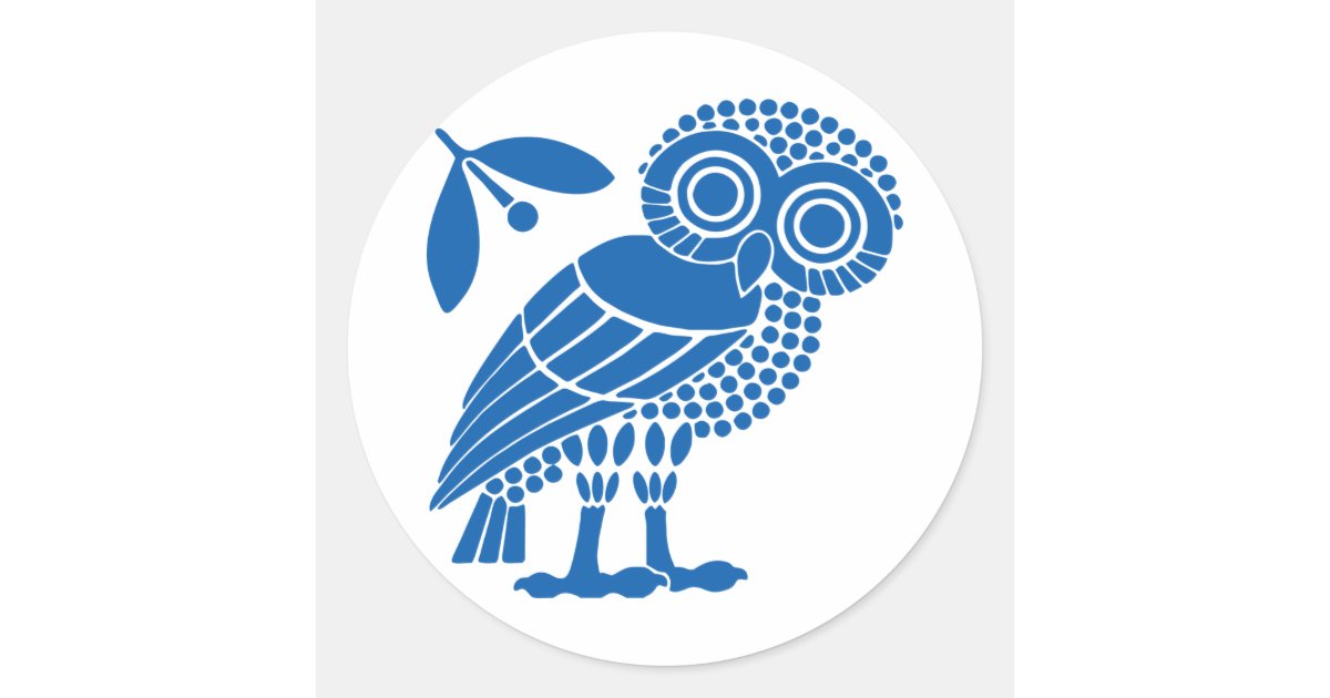 Athens city municipality flag symbol emblem owl bi classic round ...
