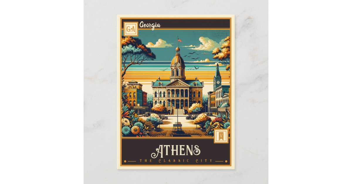Athens, Georgia | Vintage Postcard | Zazzle