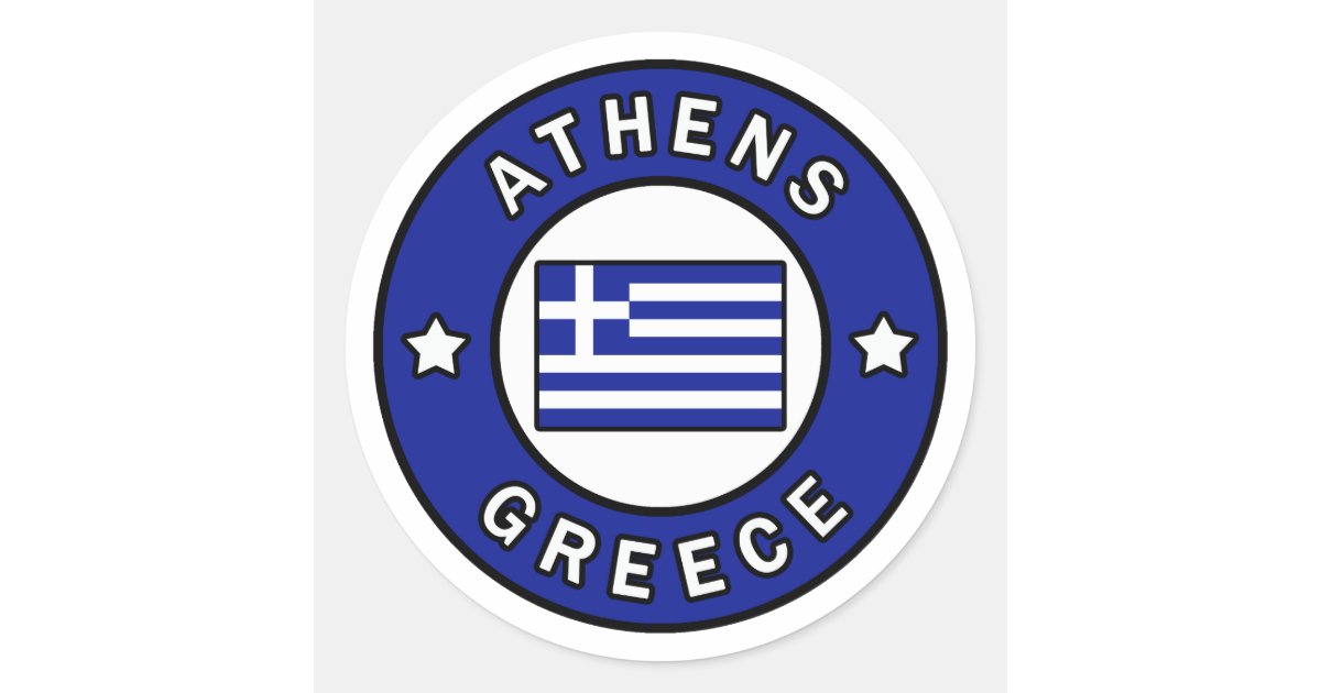 Athens Greece Classic Round Sticker | Zazzle