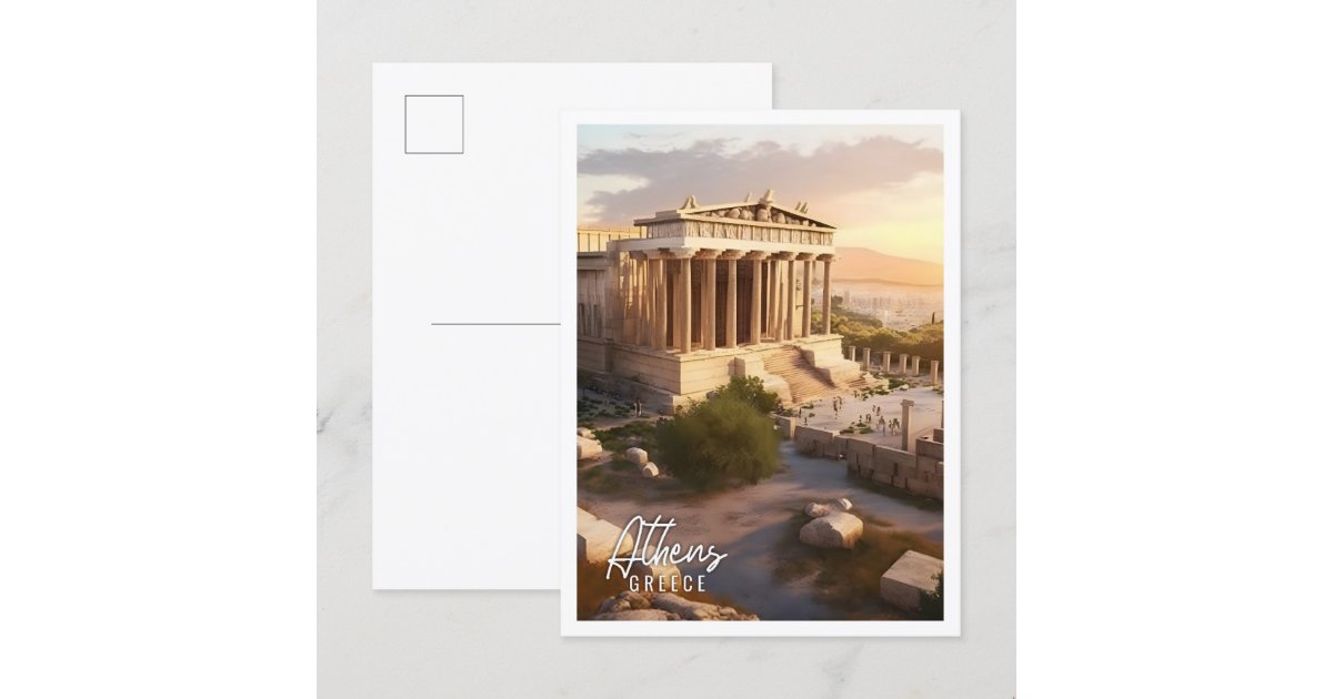 Athens Greece landmark acropolis Postcard | Zazzle
