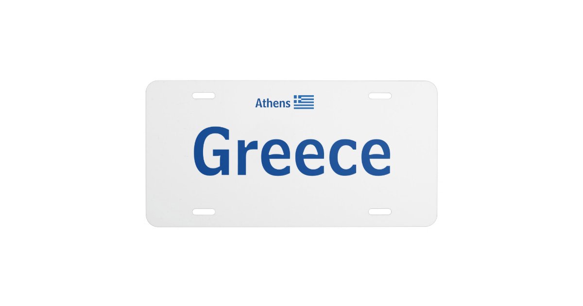 Athens, Greece License Plate | Zazzle