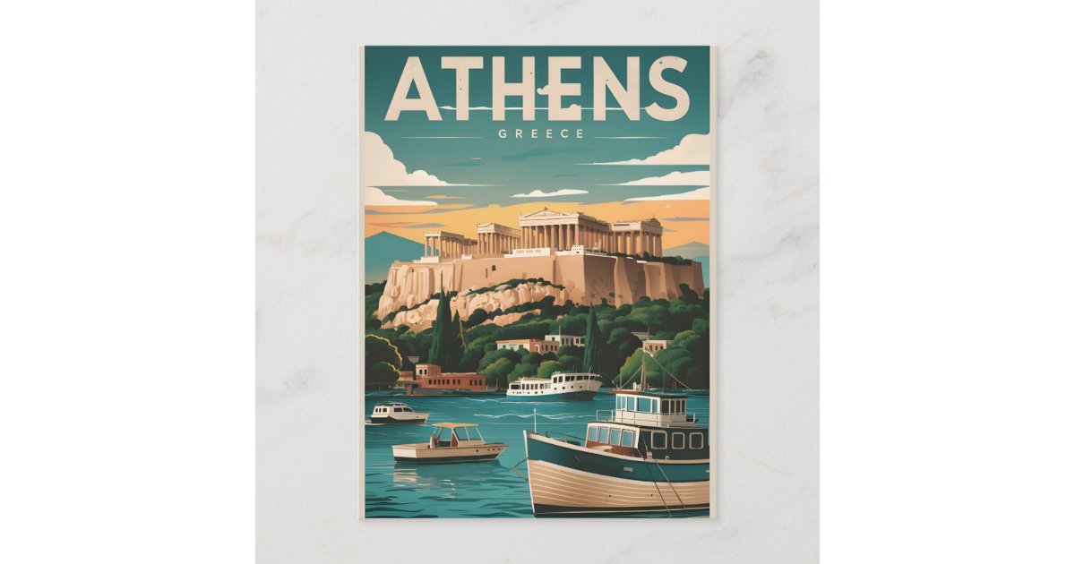 athens greece postcard | Zazzle