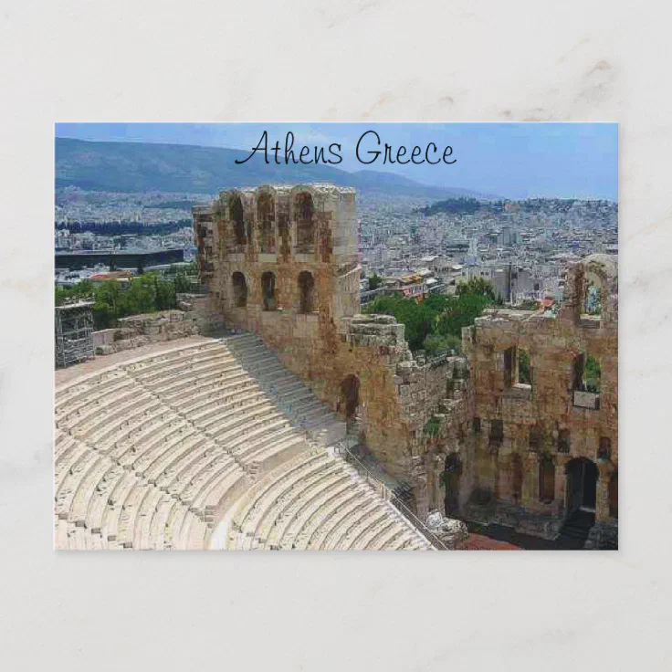 Athens Greece the Colosseum Postcard | Zazzle