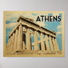 Athens Vintage Travel Poster | Zazzle.com
