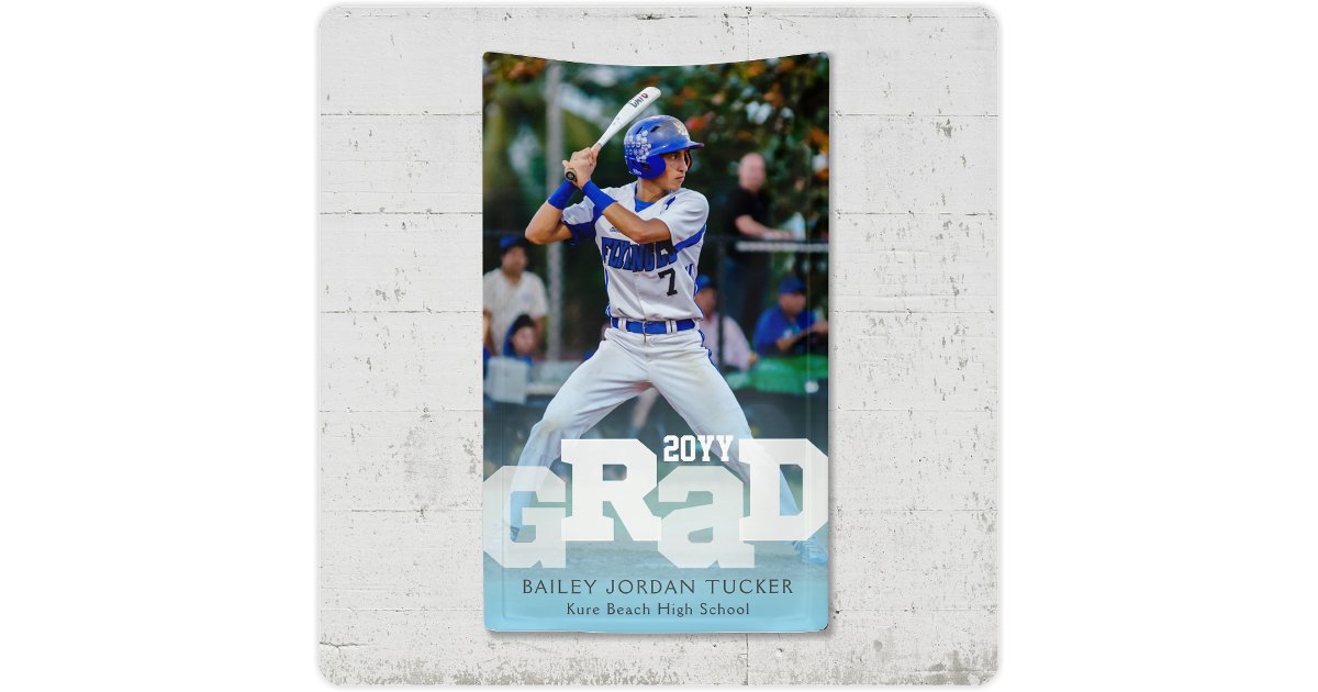 Athlete GRAD Sporty Photo Graduation Banner | Zazzle