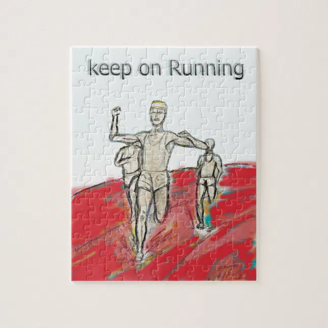 athletes, running , marathon race rdesign jigsaw puzzle | Zazzle