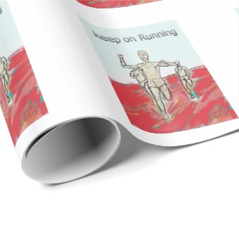 athletes, running , marathon race rdesign wrapping paper | Zazzle