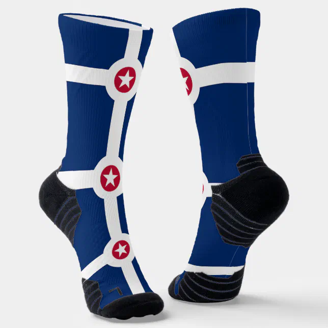 Athletic Crew Sock with flag of Indianapolis, U.S. | Zazzle