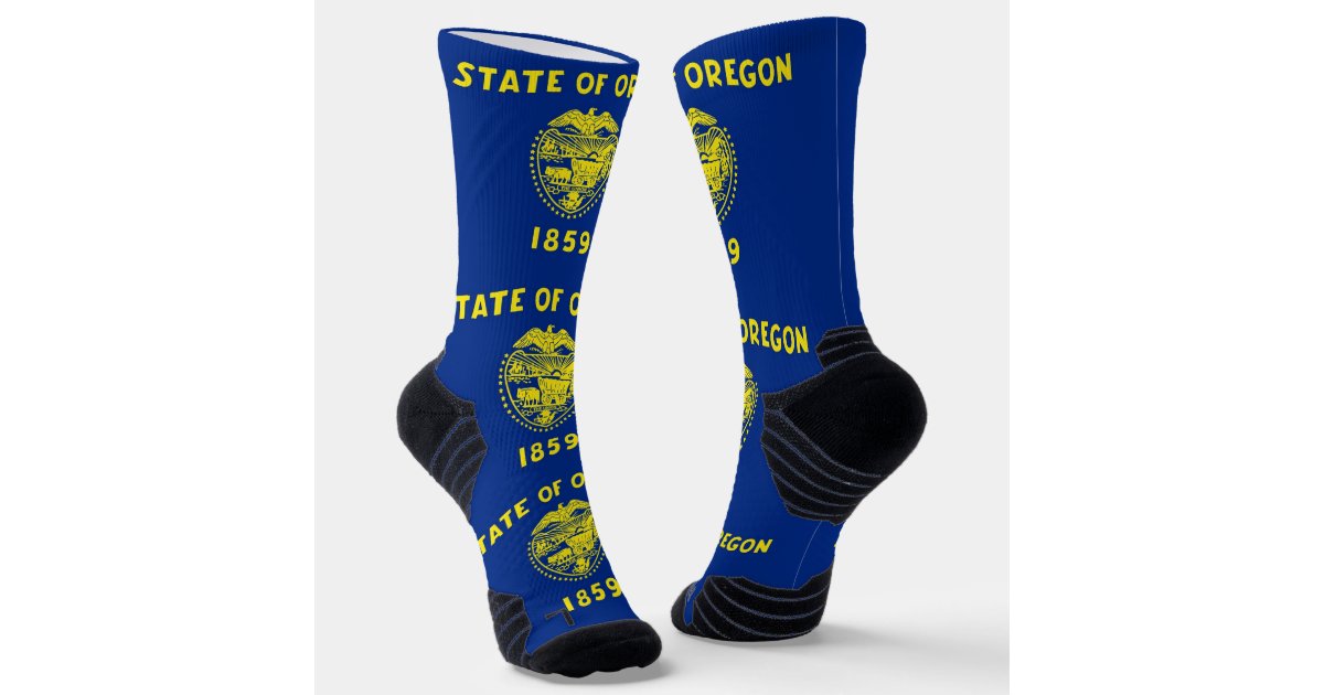 Athletic Crew Sock with flag of Oregon | Zazzle