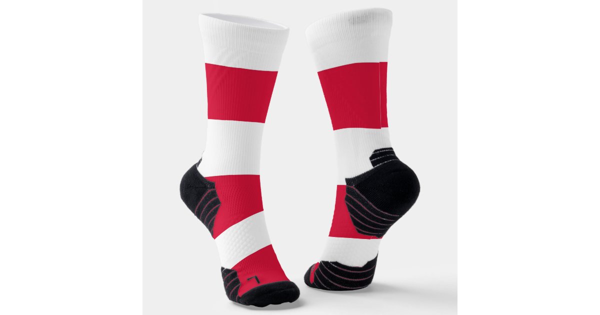 Athletic Crew Sock with flag of Poland | Zazzle