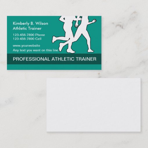 Athletic Fitness Trainer Business Card | Zazzle