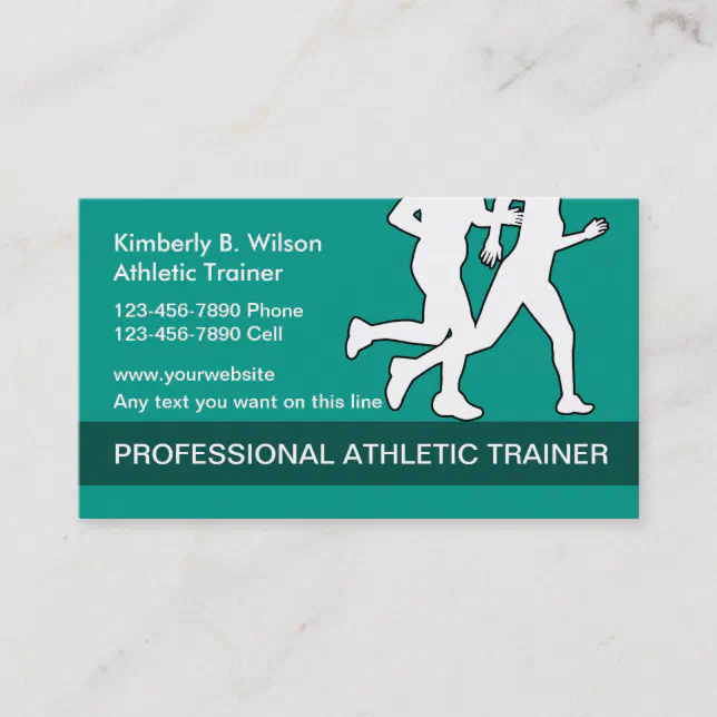 Athletic Fitness Trainer Business Card | Zazzle
