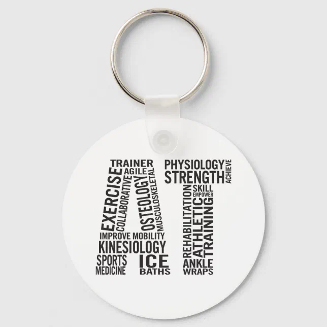 Athletic Trainer AT Keychain | Zazzle