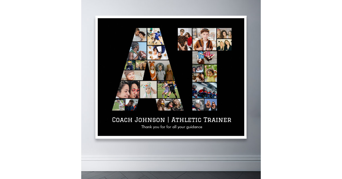 Athletic Trainer AT Retirement Photo Collage Poster | Zazzle